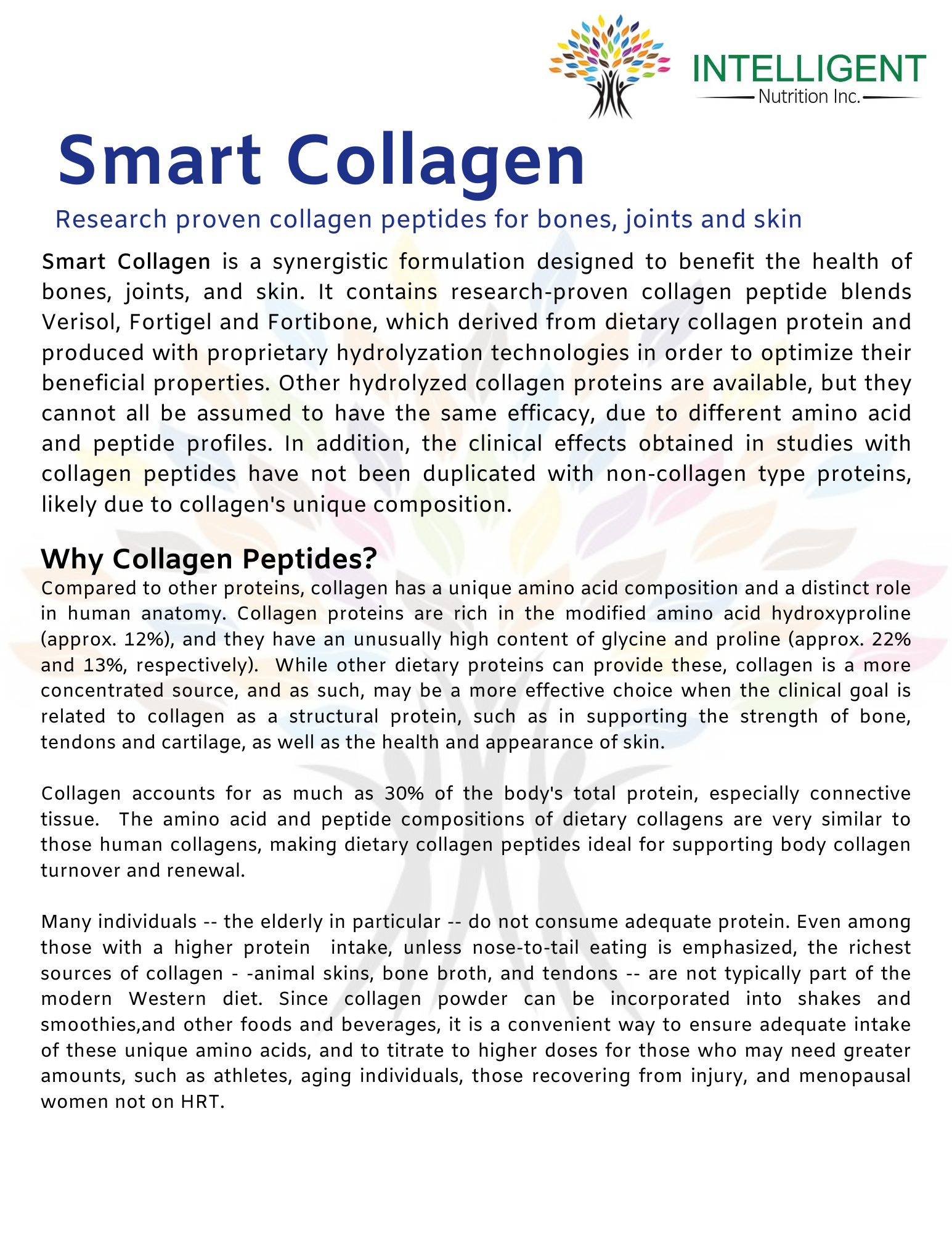 Smart Collagen (390 grams) | Intelligent Nutrition Inc.